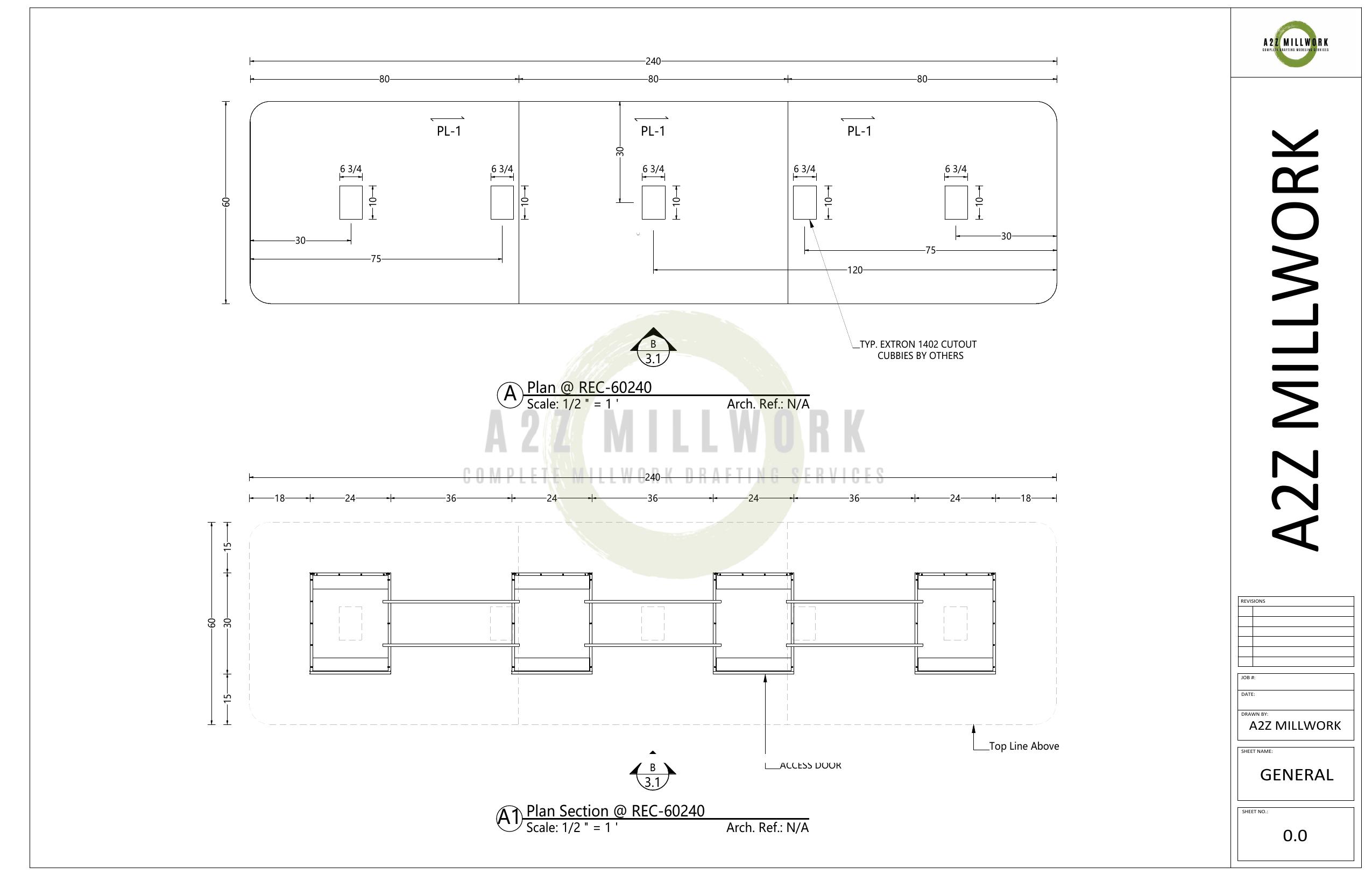 Millwork Shop Drawings & CAD Drafting Services | A2Z Millwork Design LLC