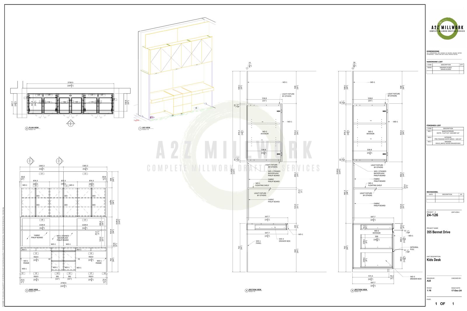 Millwork Shop Drawings & CAD Drafting Services | A2Z Millwork Design LLC