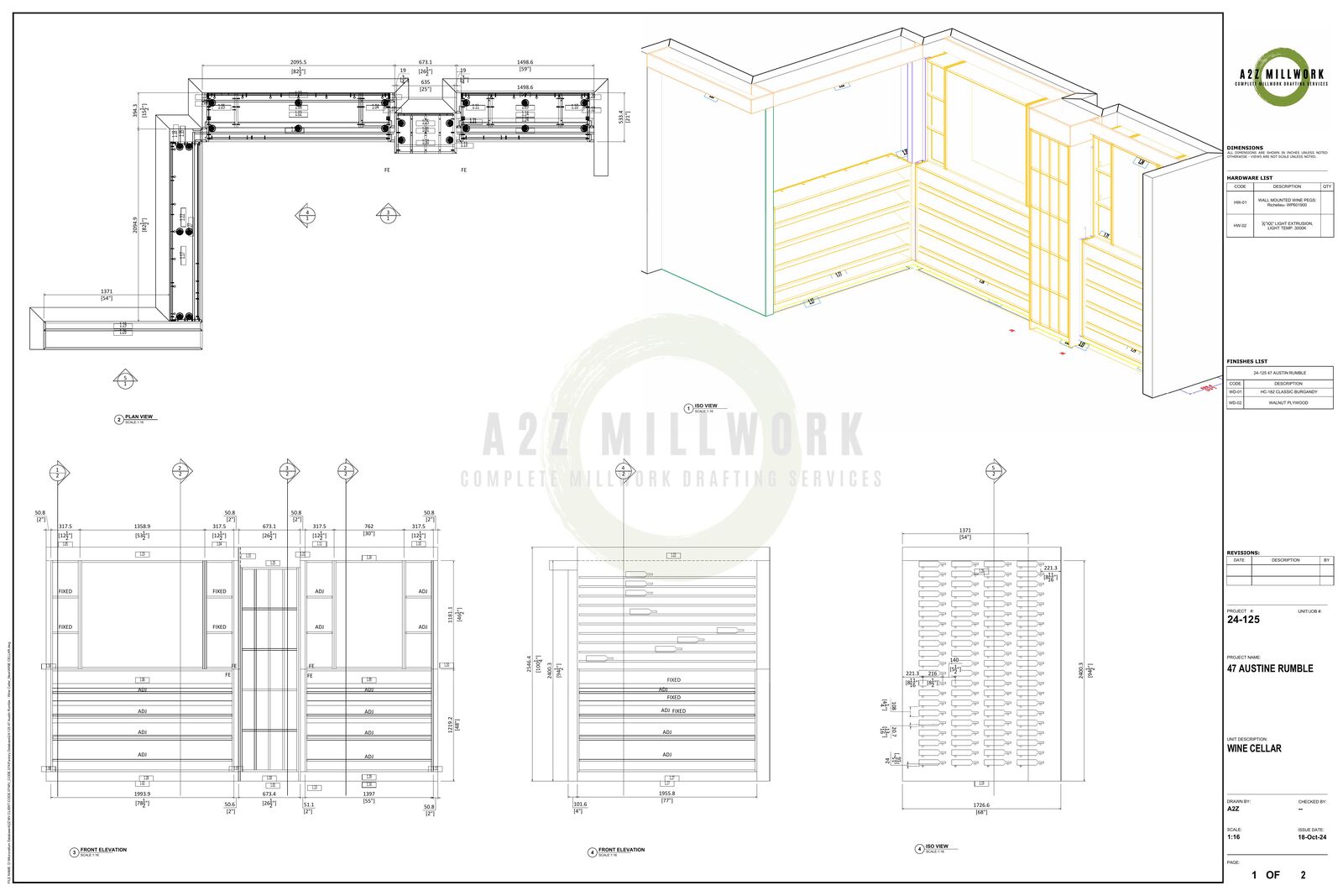 Millwork Shop Drawings & CAD Drafting Services | A2Z Millwork Design LLC