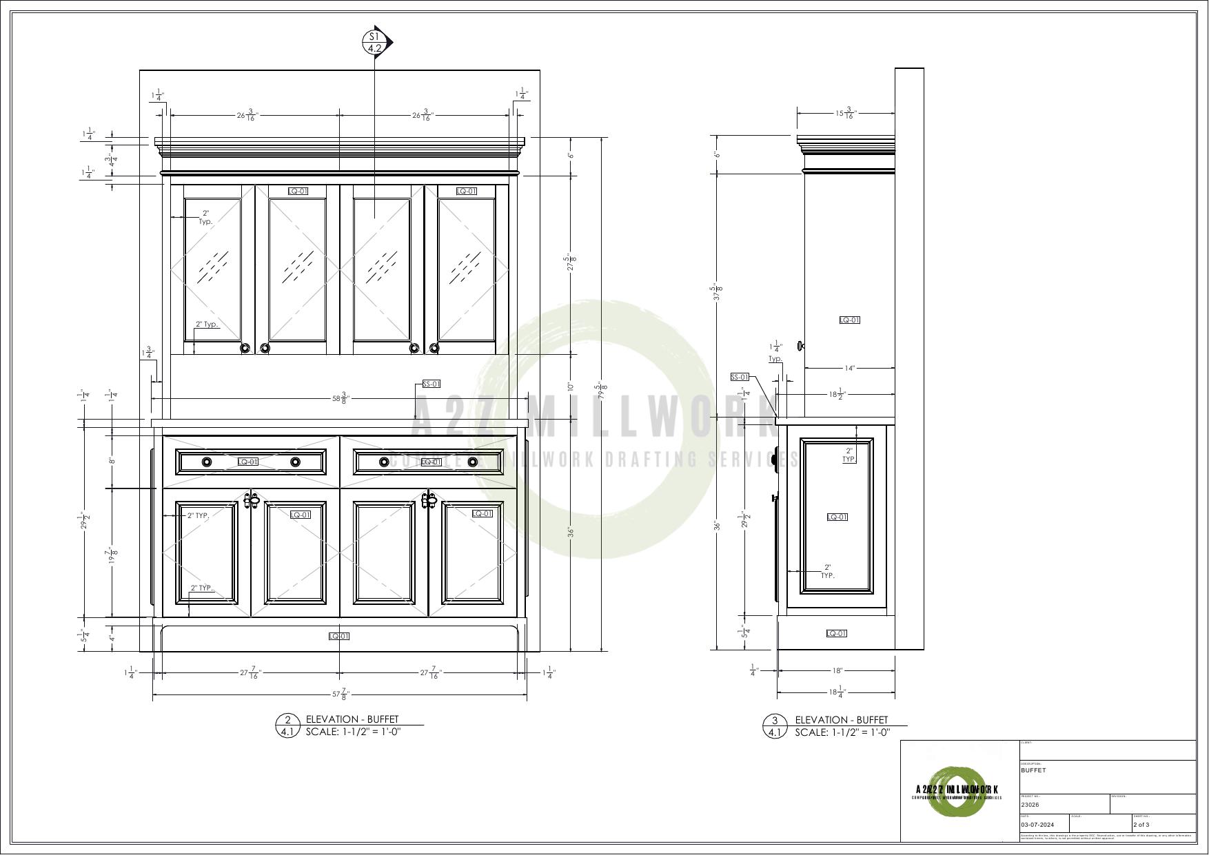 Millwork Shop Drawings & CAD Drafting Services | A2Z Millwork Design LLC