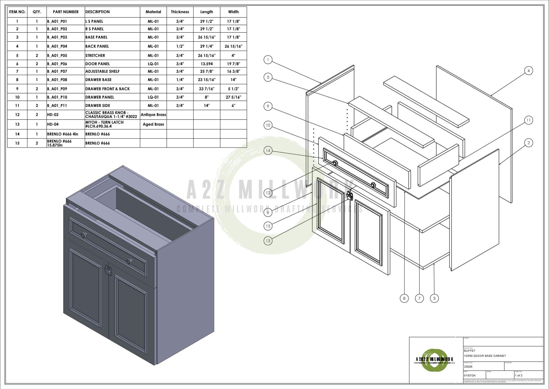 Millwork Shop Drawings & CAD Drafting Services | A2Z Millwork Design LLC