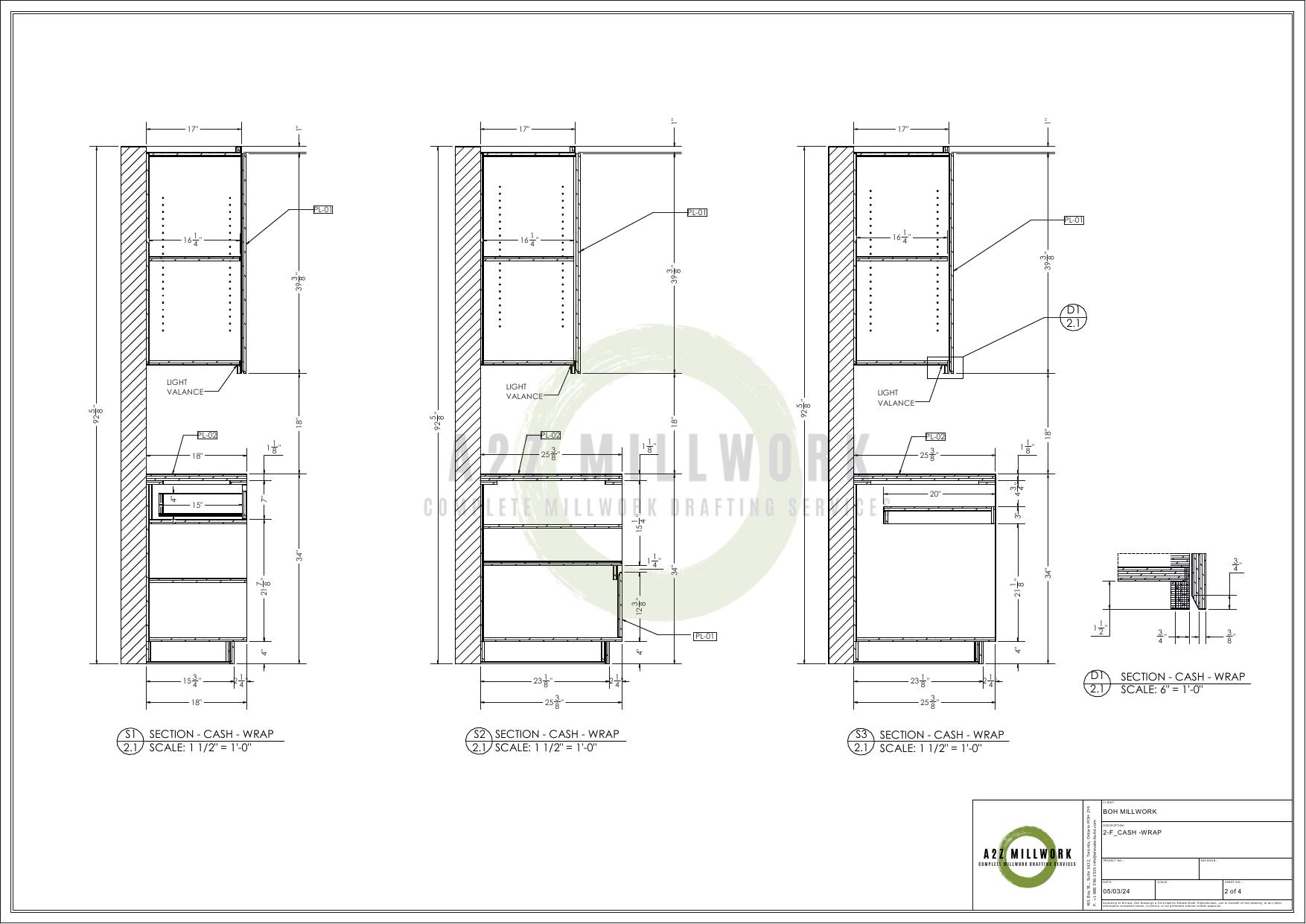 Millwork Shop Drawings & CAD Drafting Services | A2Z Millwork Design LLC