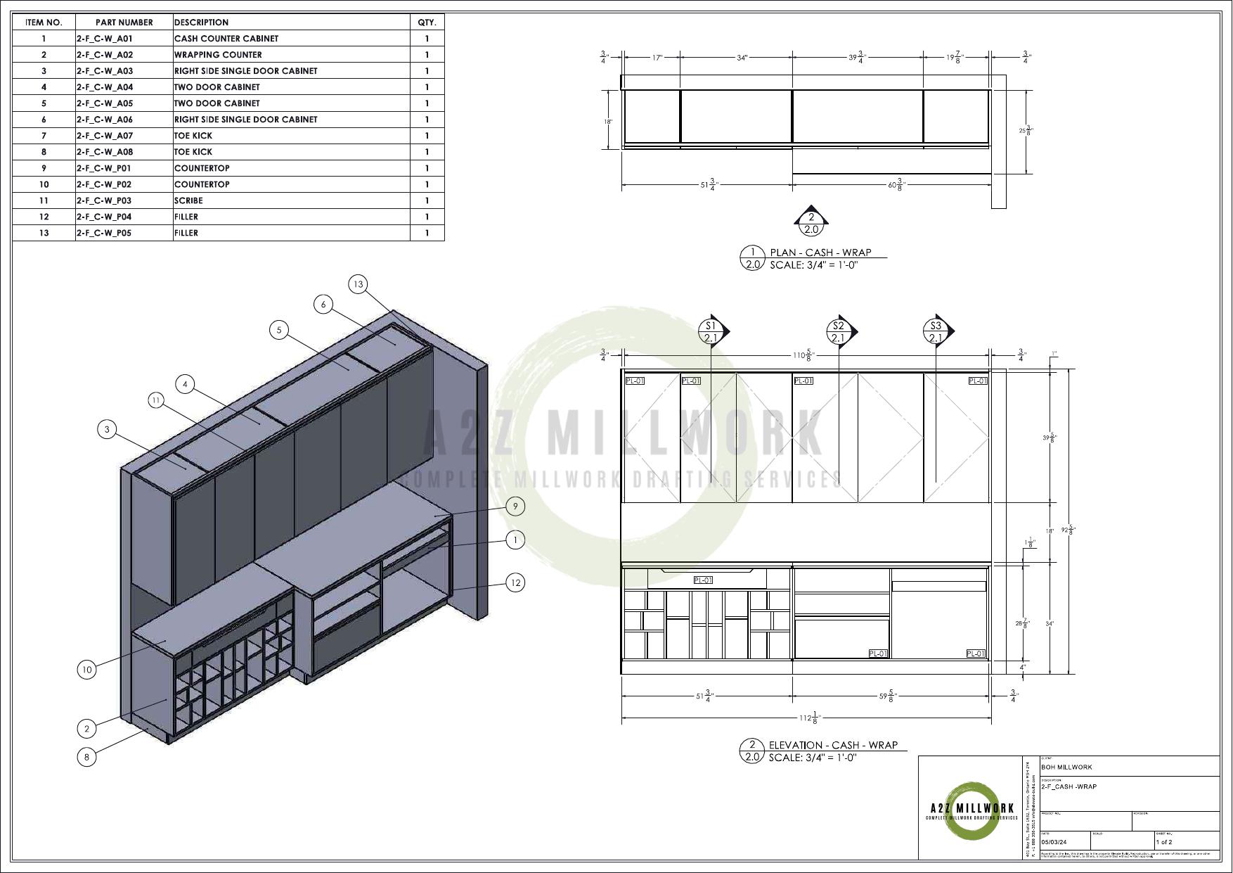 Millwork 3d Modeling - SolidWorks CAD - 3D Modeling & Rendering for ...