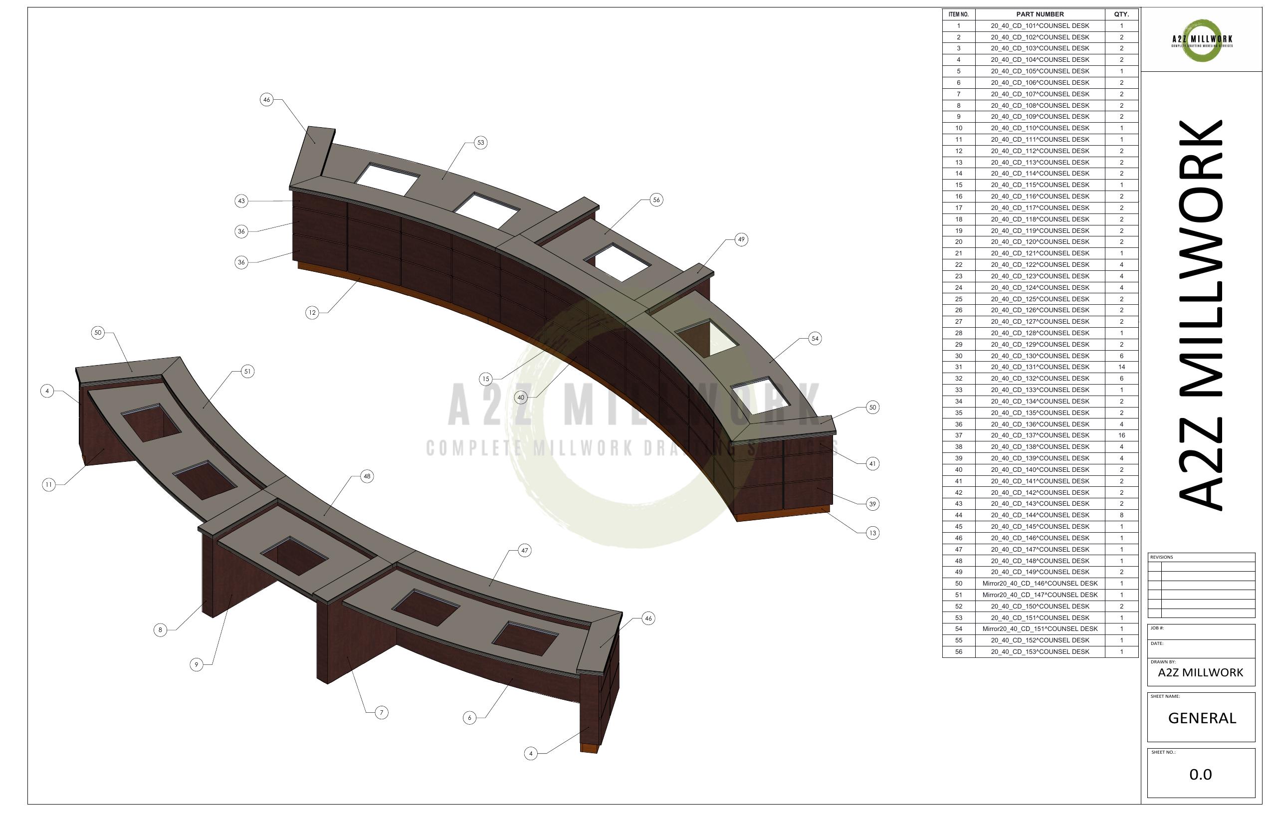 Millwork Shop Drawings & CAD Drafting Services | A2Z Millwork Design LLC
