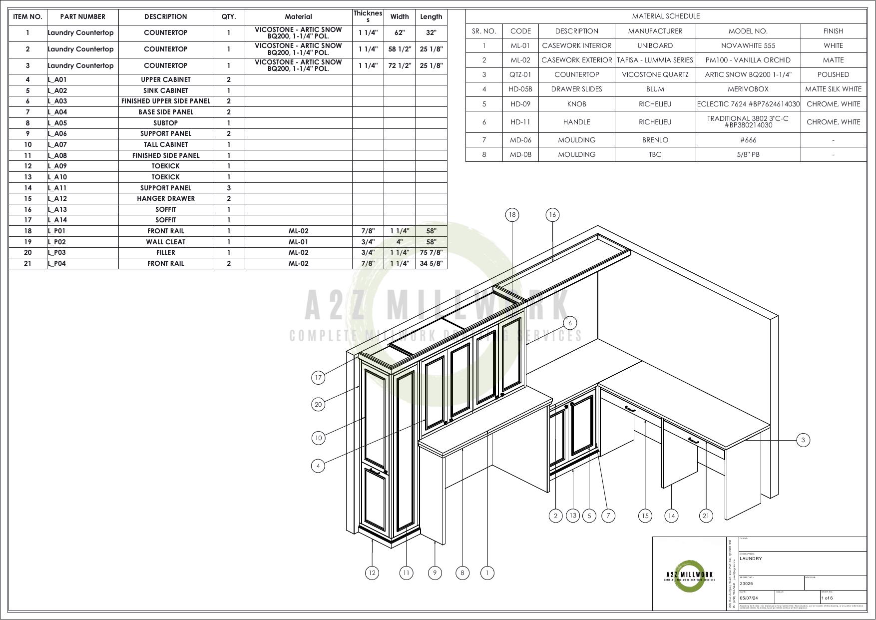 Millwork Shop Drawings & CAD Drafting Services | A2Z Millwork Design LLC